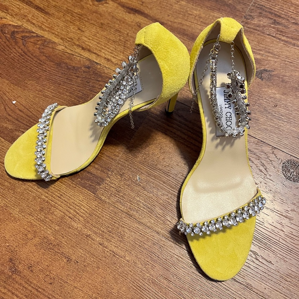Jimmy Choo Shiloh In Yellow Suede - Gem